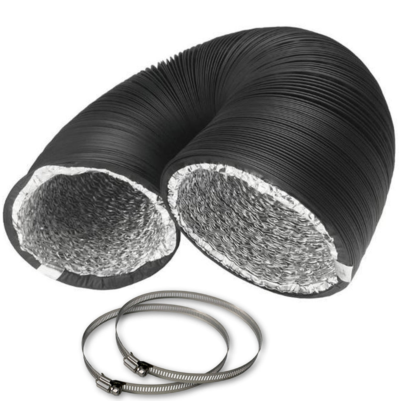 Black PVC Coated Aluminium Ducting – Plant Living
